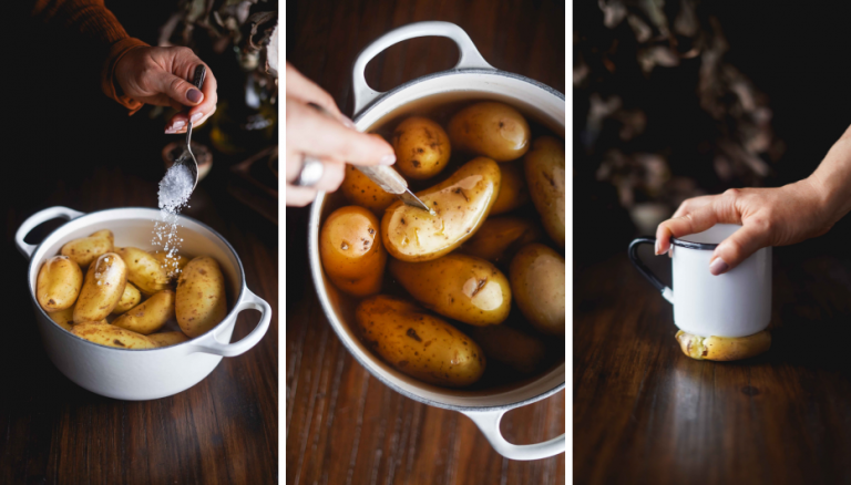 Batata a murro (com molho de alho & ervas) - Oksana Zagoruy